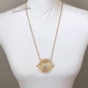 Jewelry | New Gold Hermione Time Travel Hourglass Rotating Time Turner ...